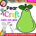 Pear Craft, Kids Printable Craft Template, Fruit Craft, Nutrition ...