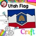 Utah Flag Craft, Kids Printable Craft Template, Utah State Symbols, 50 ...
