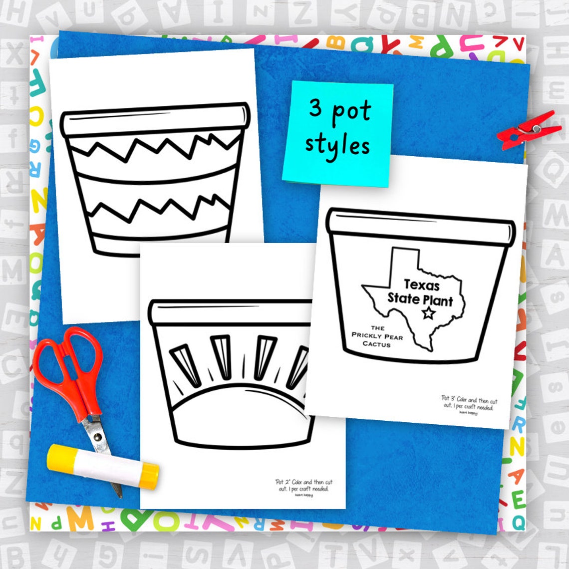 Cactus Craft, Printable Kids Template, Desert Craft, Summer, Homeschool ...