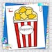 Popcorn Craft, Kids Printable Craft Template, Letter P, Homeschool ...