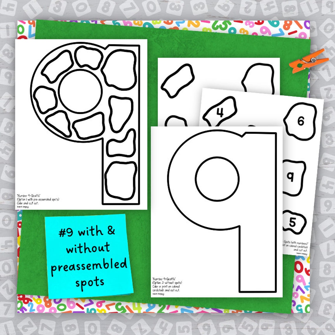 Number Nine Craft, Kids Printable Craft Template, Number Recognition ...