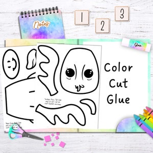 Moose Craft, Printable Kids Craft Template, Forest Animals, Woodland ...