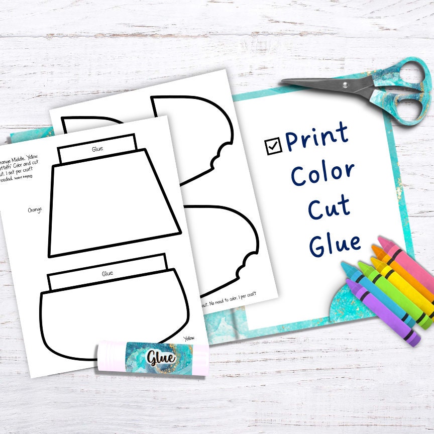 Candy Corn Craft, Kids Printable Craft Template, Fall Craft, Letter C ...