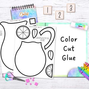 Lemonade Craft, Kids Printable Craft Template, Letter L, End of Year ...