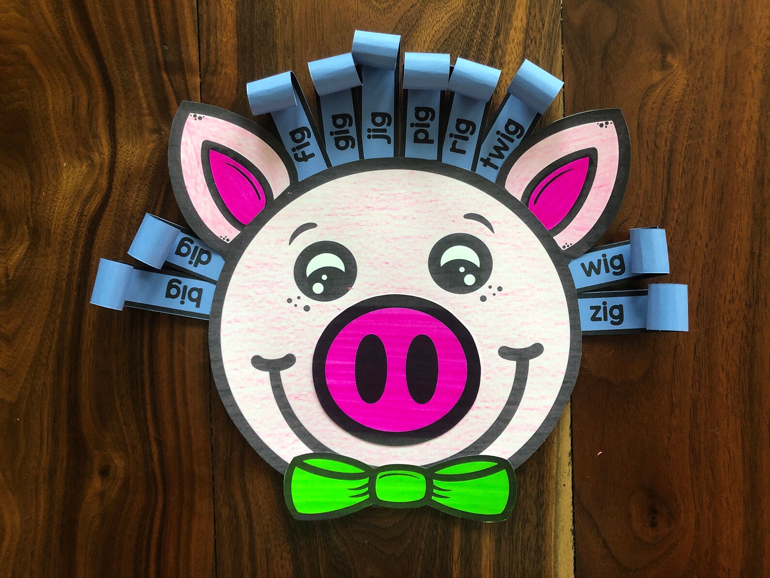 Pig's IG WigShort I CraftIG Word Family CraftPrintable | Etsy