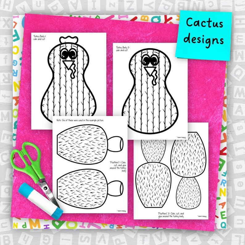 Turkey Craft, Kids Printable Craft Template, Thanksgiving, Fall Craft ...