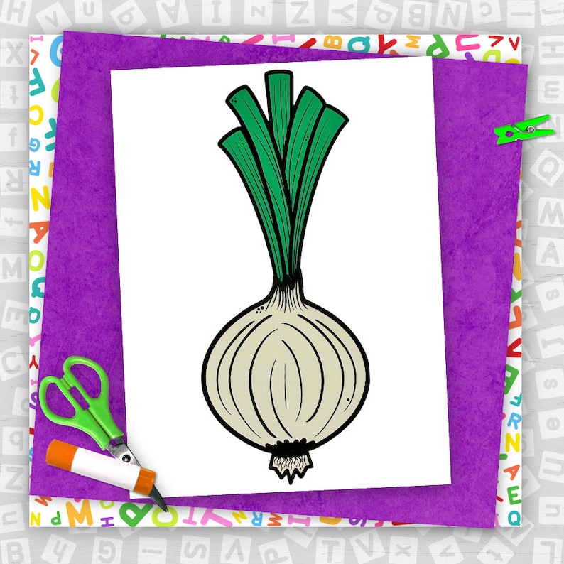Onion Craft, Kids Printable Craft Template, Vegetable, Nutrition, State ...