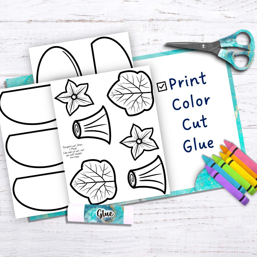 Pumpkin Kids Printable Craft Template, Kids Fall/autumn Craft ...