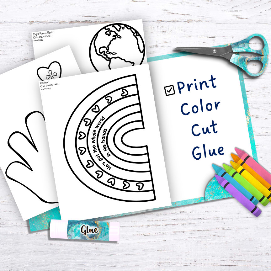 He's Got the Whole World in His Hands Kids Printable Craft Template ...