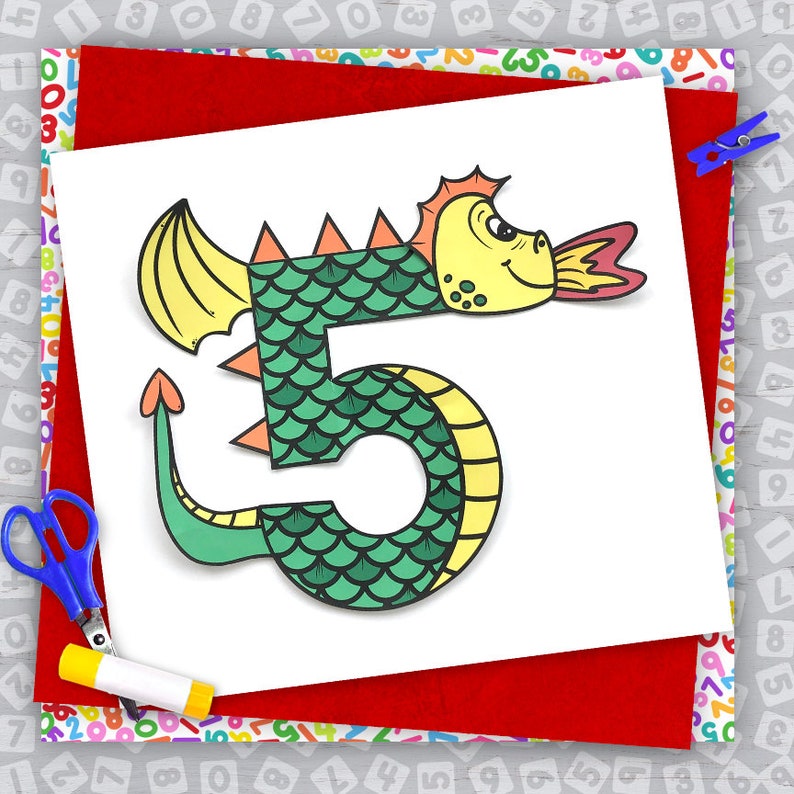 Number Five Craft, Kids Printable Craft Template, Number Recognition ...