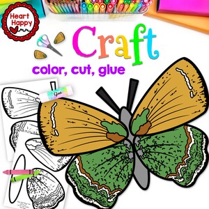Butterfly Craft, Kids Printable Craft Template, Spring Craft, New ...