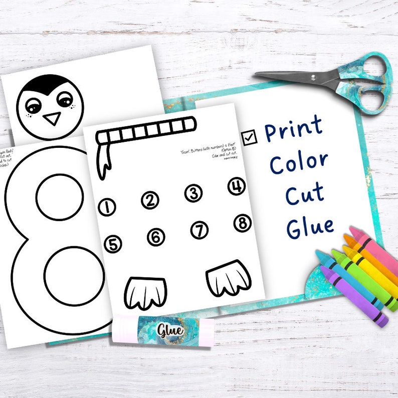 Number Eight Craft, Kids Printable Craft Template, Number Recognition ...