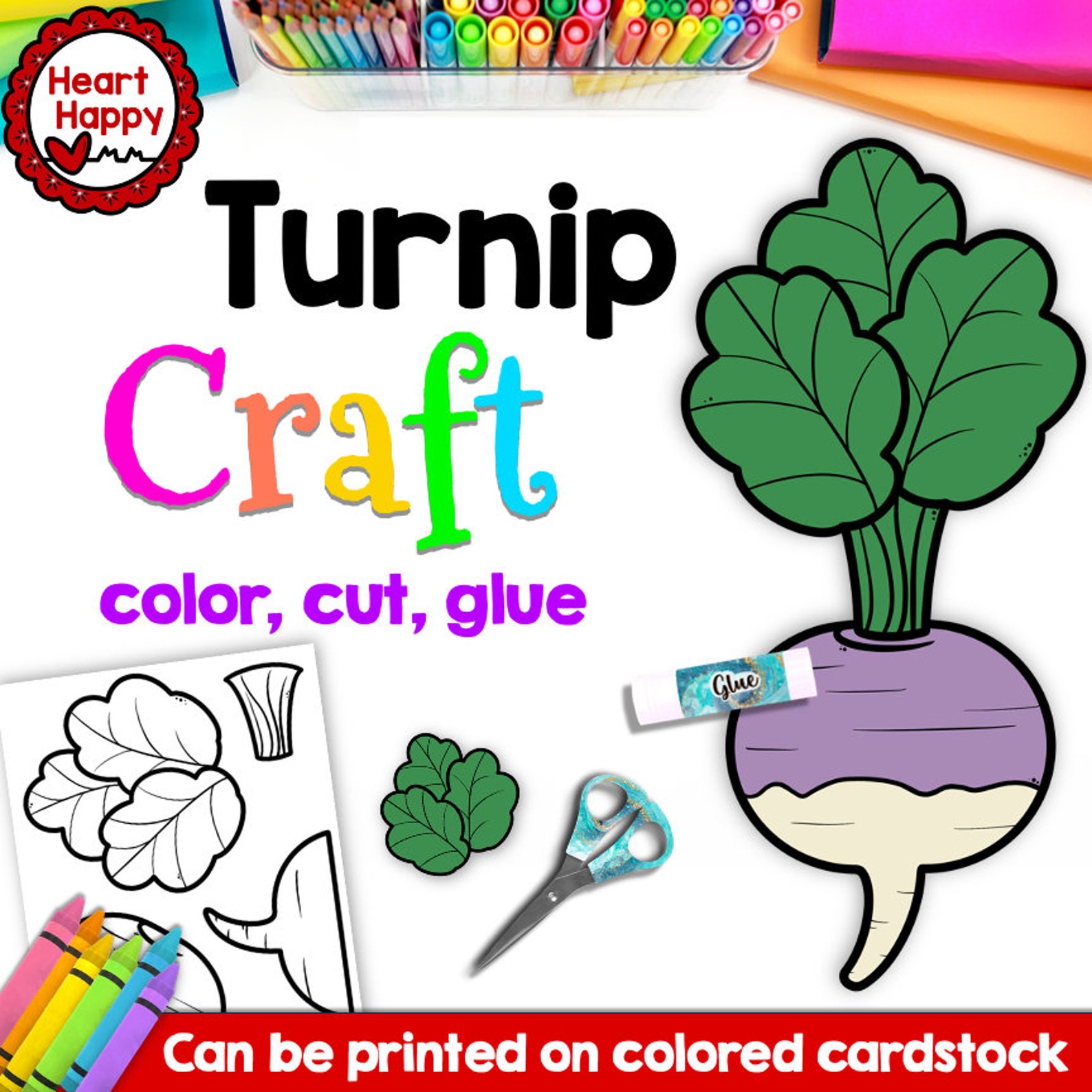 Turnip Craft, Kids Printable Craft Template, Vegetable Craft, Nutrition ...