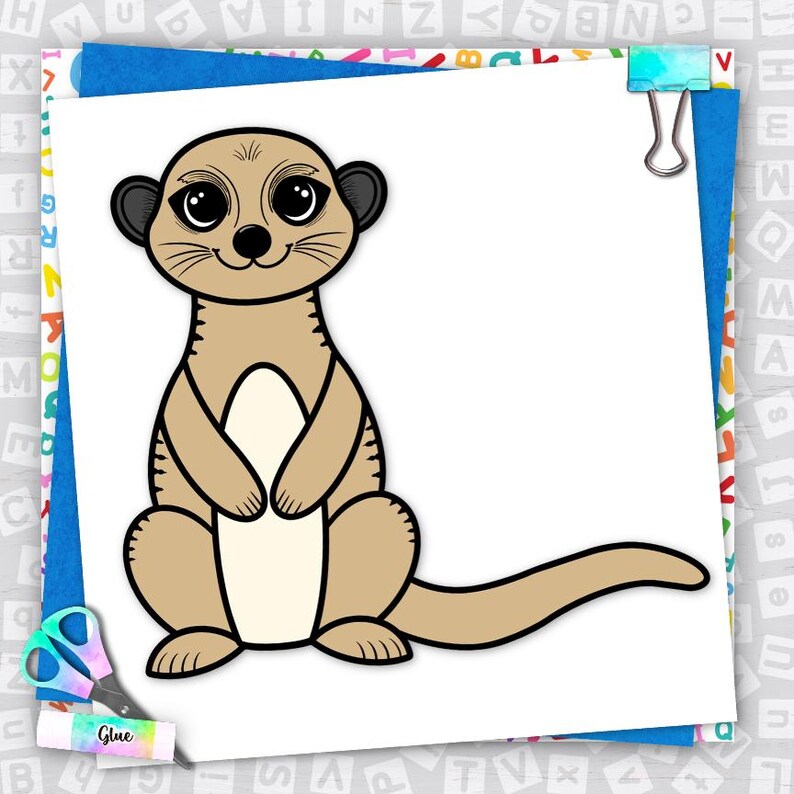 Meerkat Craft, Kids Printable Craft Template, Desert Animals, Letter M ...