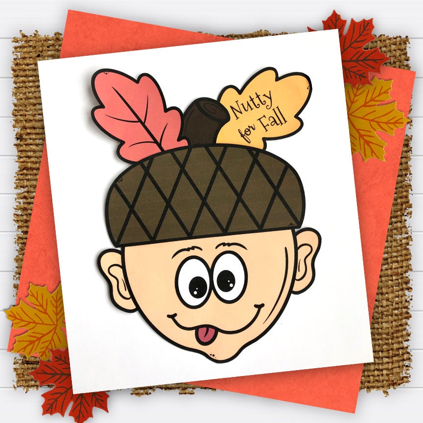 Fall Acorn Kids Printable Craft Template, Kids Fall/autumn Craft ...