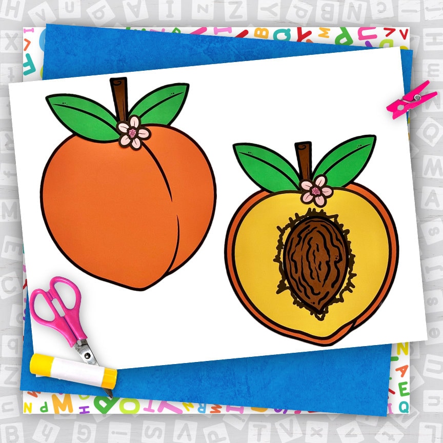 Peach Craft|kidsprintable Craft Template|fruit Craft|georgia & S ...