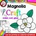 Printable Kids Magnolia Craft Template, Garden Craft, Flower Craft ...