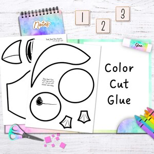 Puffin Craft, Kids Printable Craft Template, Letter P, Arctic Animals ...