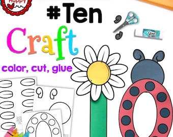 Number Seven Craft, Kids Printable Craft Template, Number Recognition ...