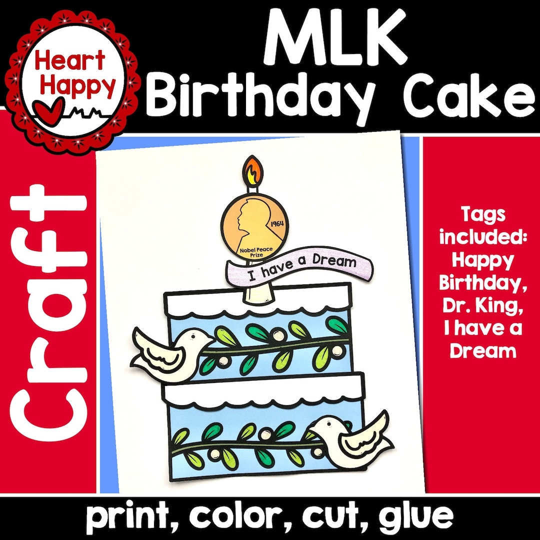 MLK Kids Printable Craft Template Winter Craft MLK Birthday - Etsy