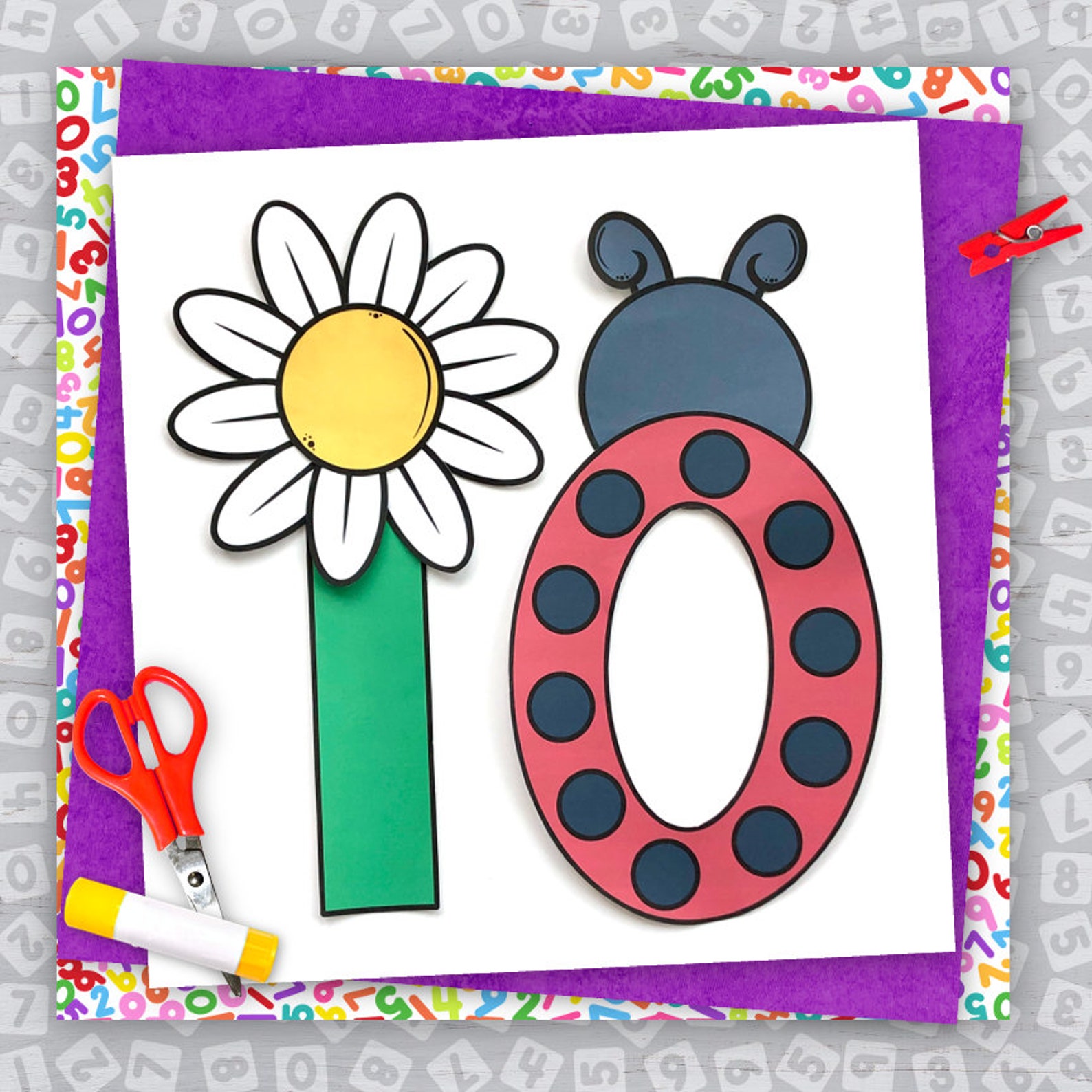 Number Ten Craft, Kids Printable Craft Template, Number Recognition ...