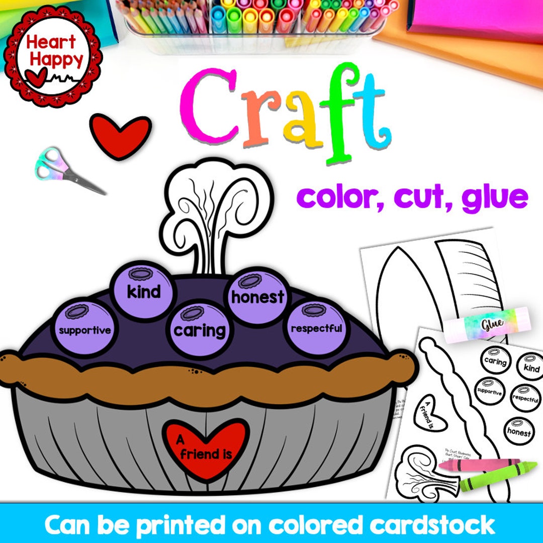 Friendship Pie Craft, Kids Printable Craft Template, Growth Mindset ...