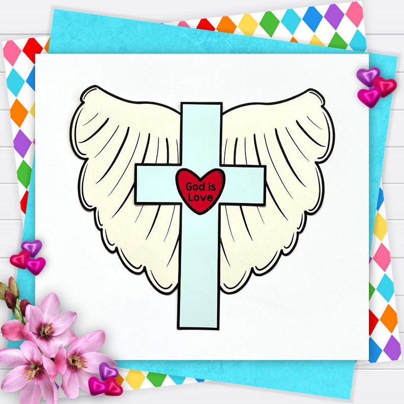 Cross Kids Printable Craft Template Kids Religious Craft - Etsy