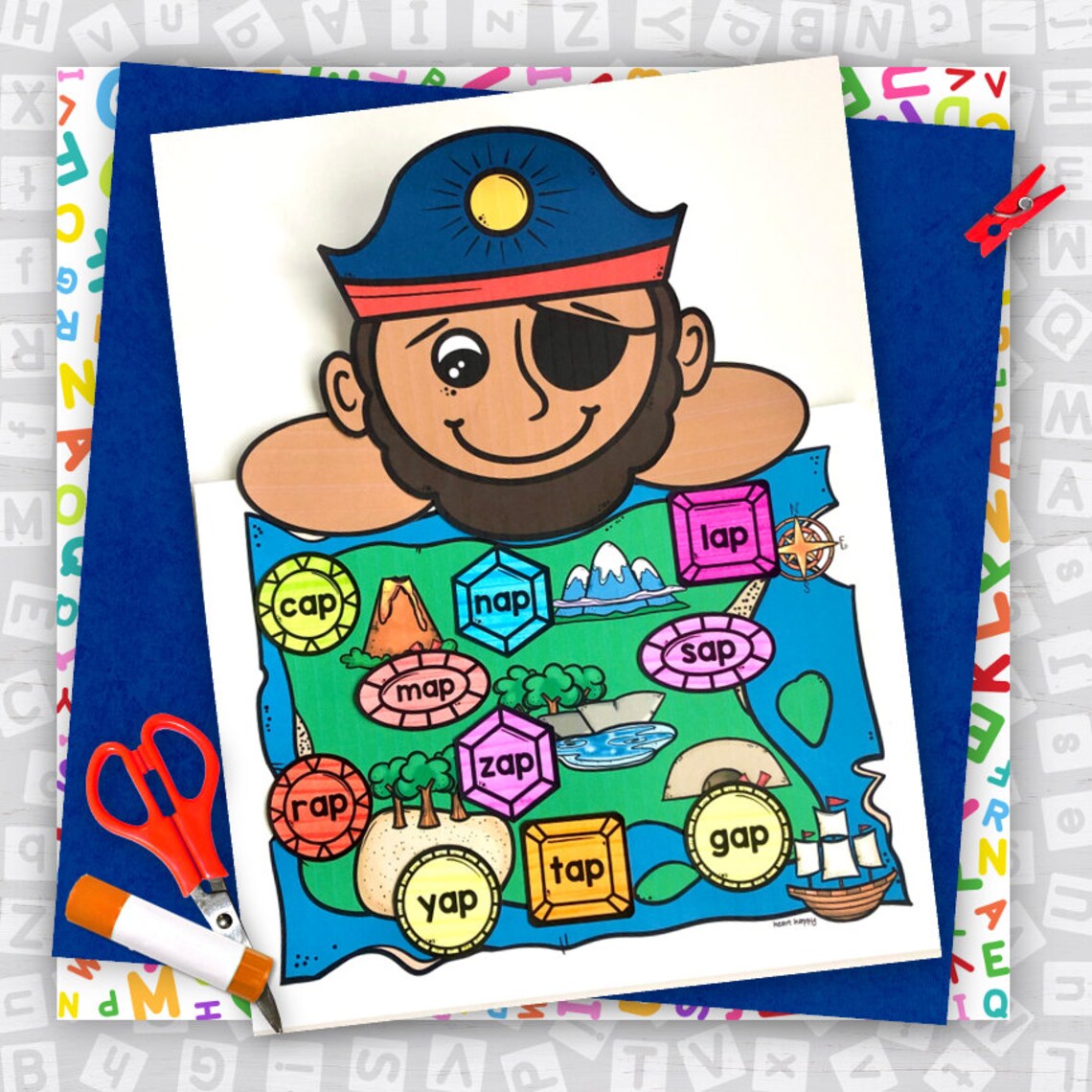 Cap's AP Treasure Map,short A Craft,ap Word Family Craft,printable Kids ...