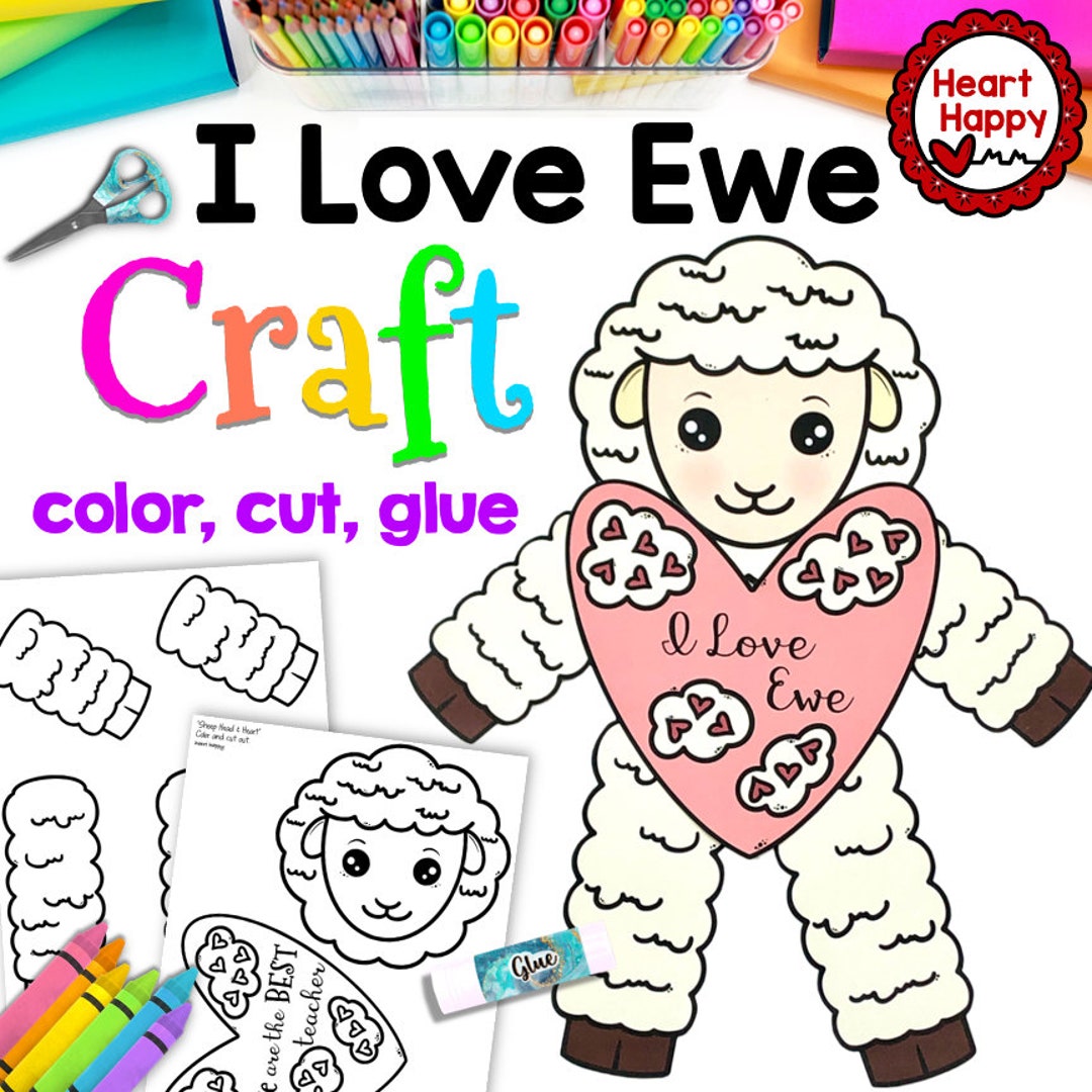 Multi Occasion Kids Printable Card Craft Template, Sheep Craft ...