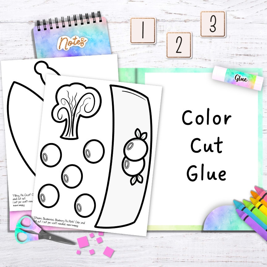 Pie Craft, Kids Printable Craft Template, Thanksgiving Craft, Fall ...