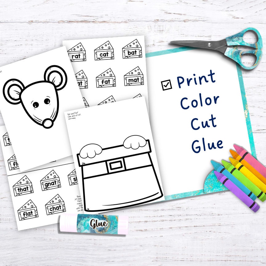 Rat's AT Hat,short A Craft,at Word Family Craft, Printable Kids Craft ...
