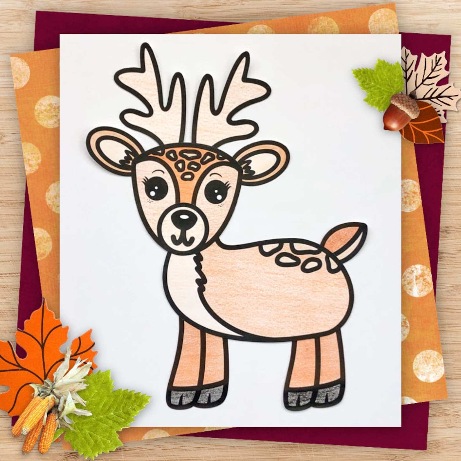 Printable Kids Deer Craft Template, Forest Animals, Woodland Animals ...