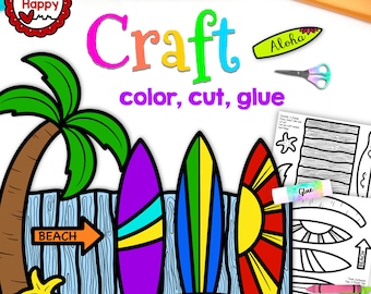 Sun Craft, Kids Printable Craft Template, Summer Craft, End of Year ...