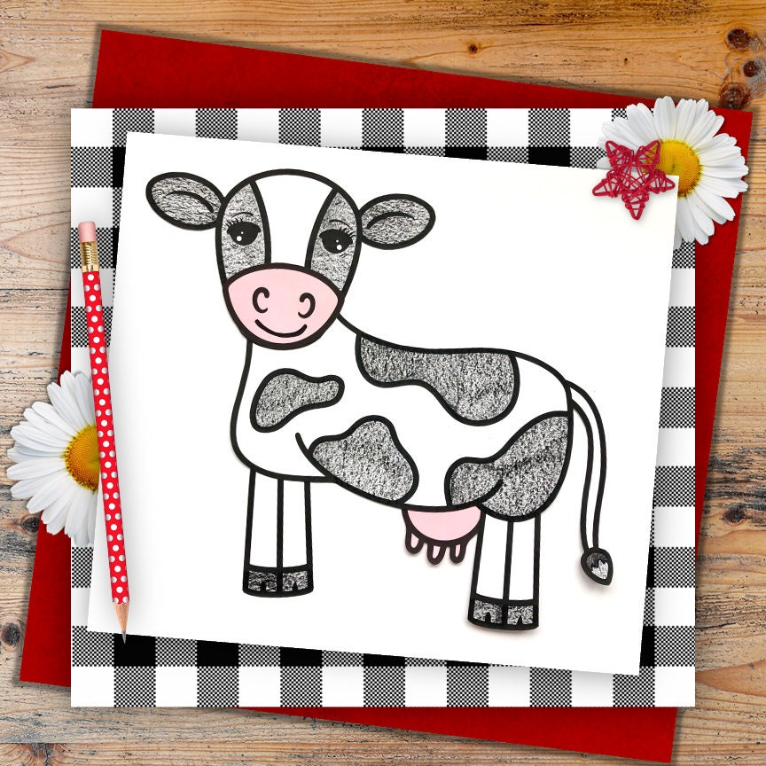 Cow Craft, Kids Printable Template, Farm Animals, Letter C, Homeschool ...