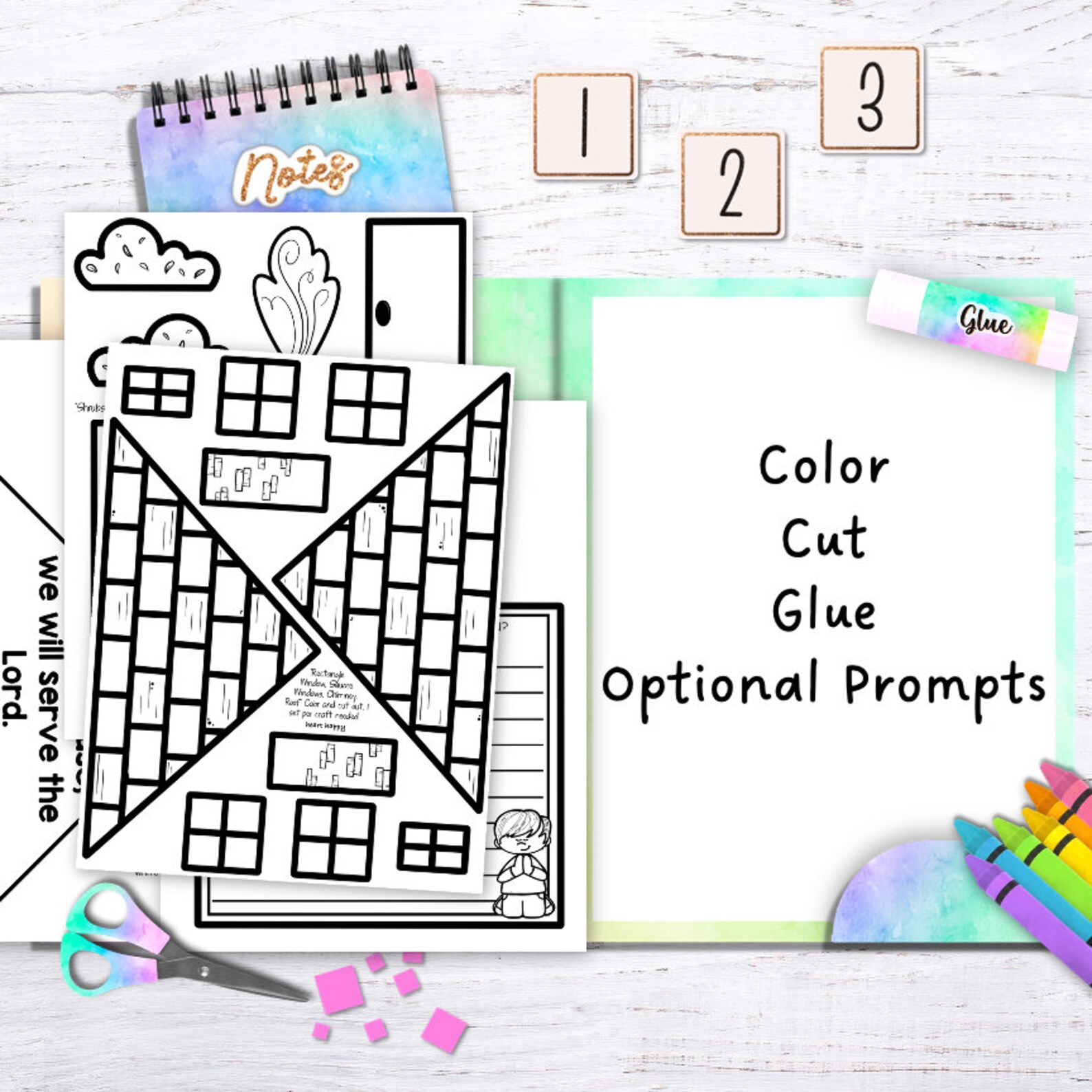 Family Bible Verse Craft Template, Religious Craft, Sunday School, VBS ...