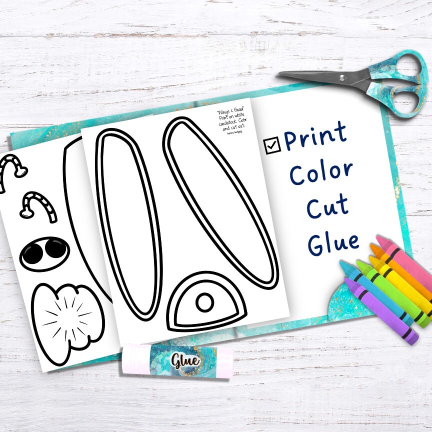 Printable Kids Firefly Craft Template, Insect Craft, Bug Craft, Spring ...