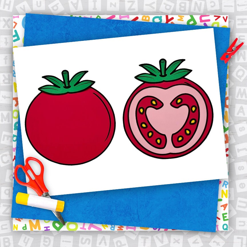 Tomato Craft, Kids Printable Craft Template, Fruit Craft, State Symbols ...