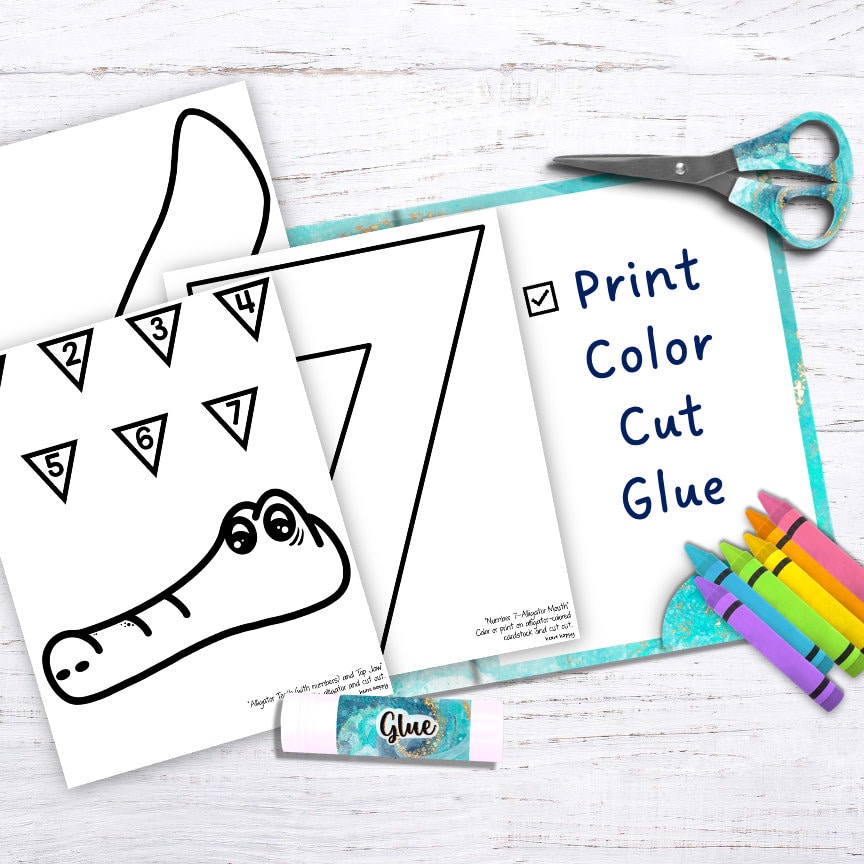 Number Seven Craft, Kids Printable Craft Template, Number Recognition ...