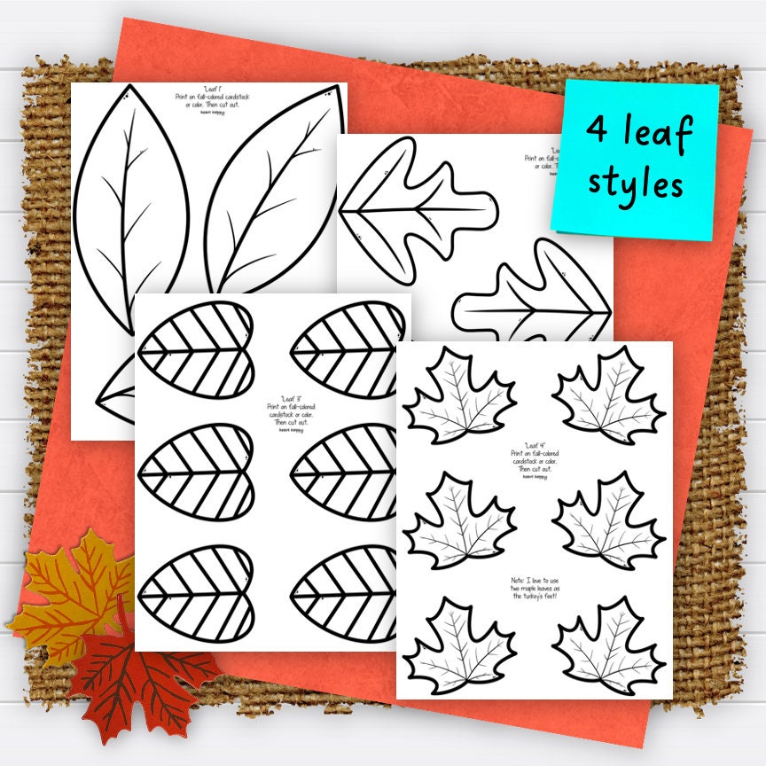 Fall Turkey Leaf Printable Kids Craft Template, Kids Fall/autumn Craft ...
