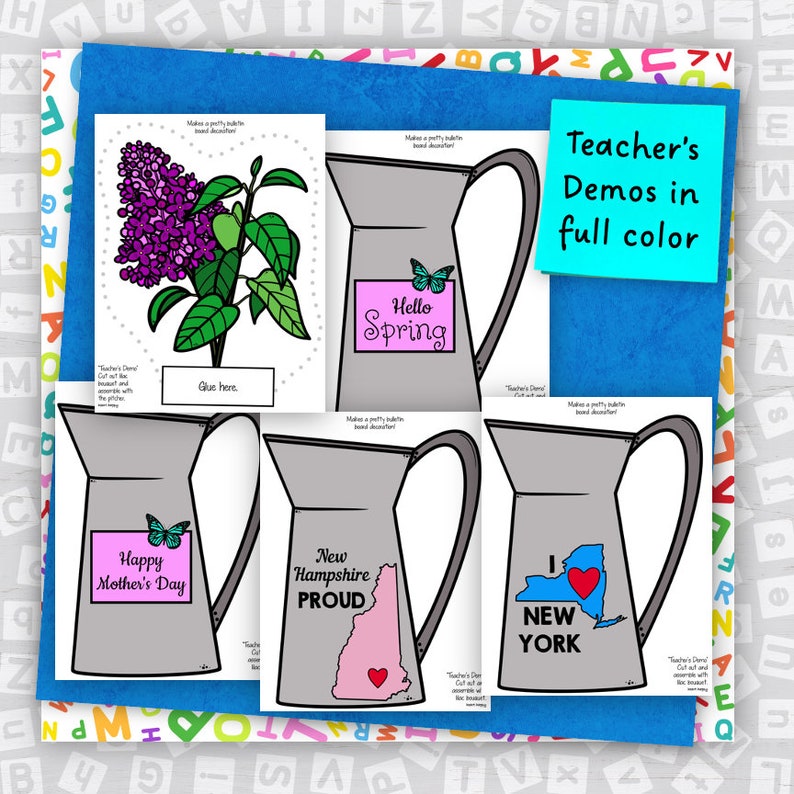 Purple Lilac Craft, Kids Printable Craft Template, Flower Craft, Spring ...