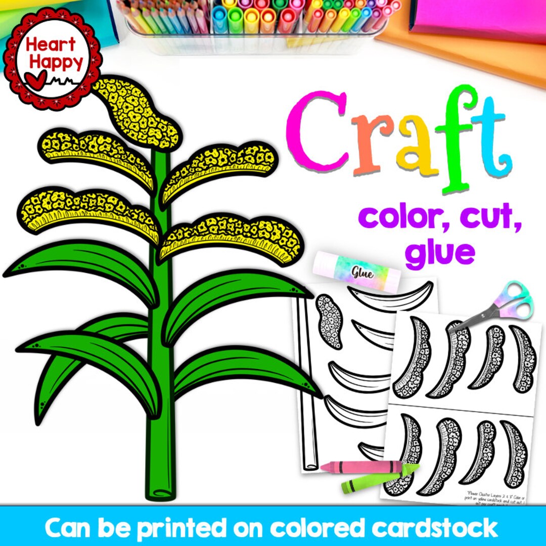 State Symbols Craft, Kids Printable Craft Template, Nebraska, Delaware ...