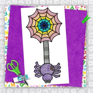 Spider Craft, Kids Printable Craft Template, Halloween Craft, Fall ...