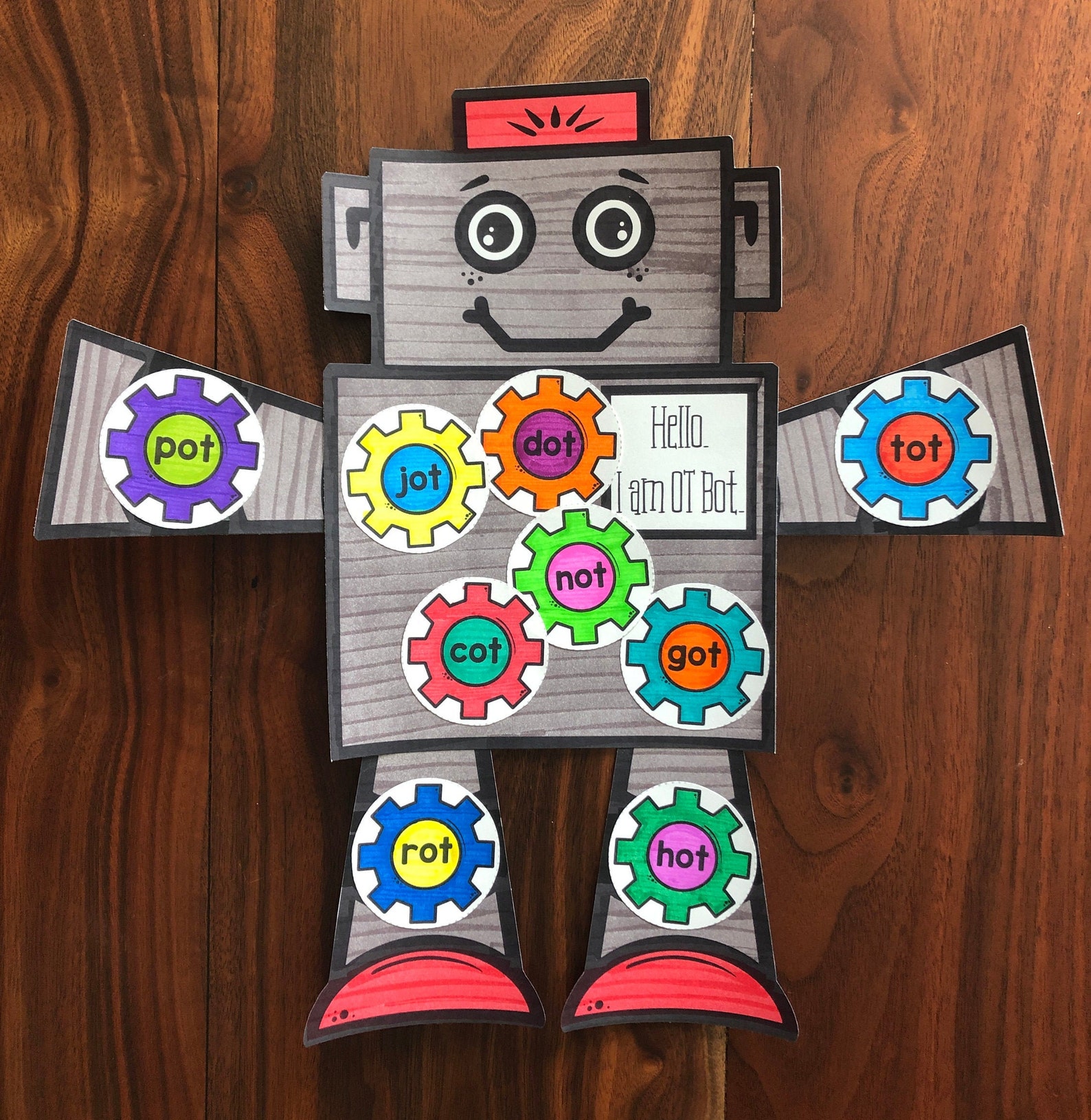 OT Bot Short O Craft OT Word Family Craft Printable Kids | Etsy