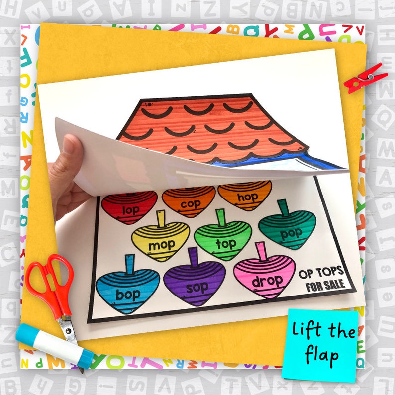 OP Top Shop,short O Craft,op Word Family Craft,printable Kids Craft ...