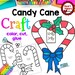 Candy Cane Wreath Kids Printable Holiday Craft Template, Winter Craft ...