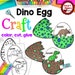 Dinosaur Egg, Kids Printable Craft Template, Easter Craft, Homeschool ...
