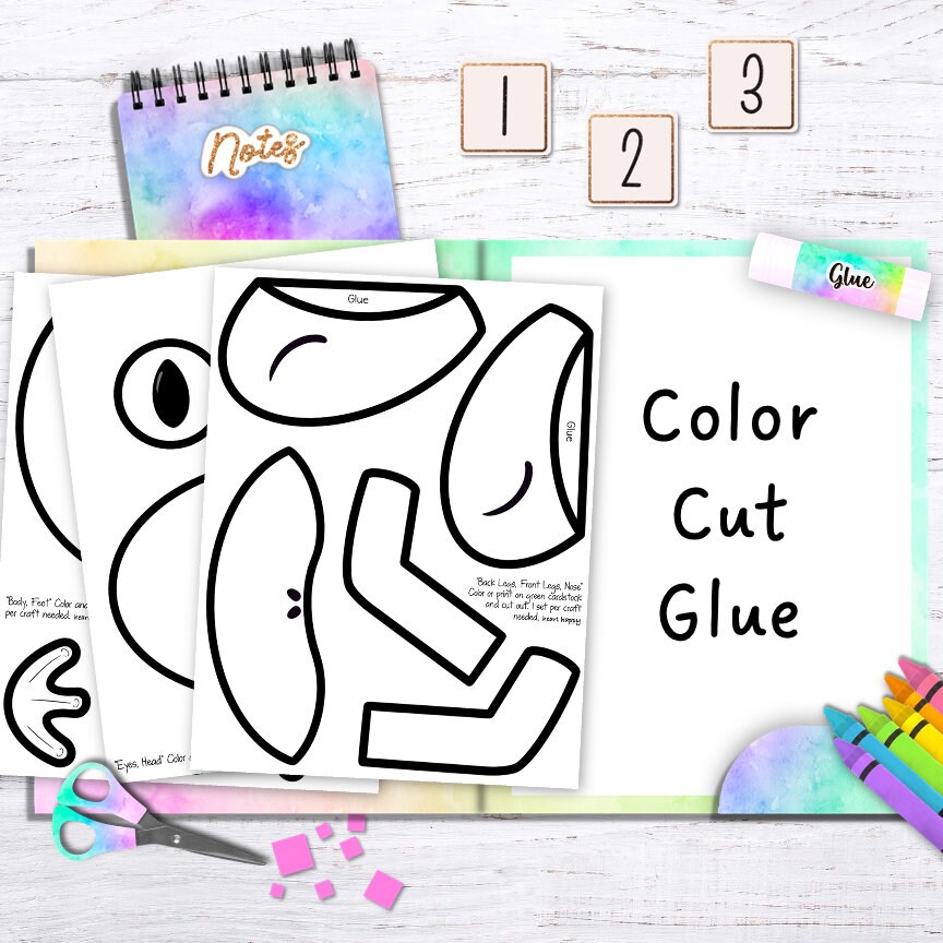 Red Eyed Tree Frog Craft, Kids Printable Craft Template, Zoo Animals ...