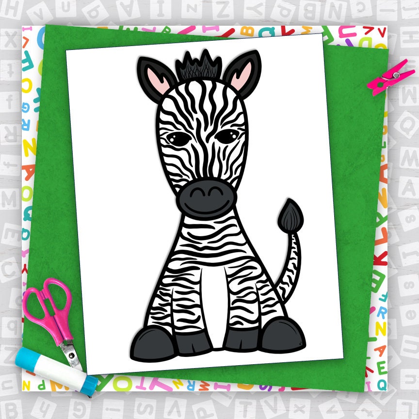 Zebra Craft, Kids Printable Craft Template, Zoo Animal Craft, Letter Z ...