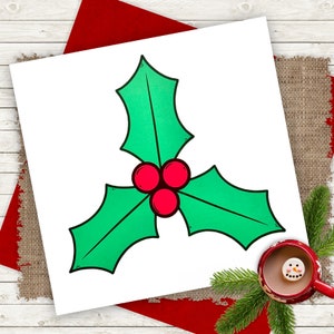 Holly Craft, Kids Printable Craft Template, Winter Craft, Letter H ...