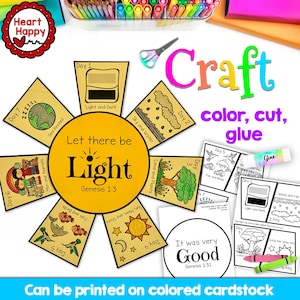 Religious Kids Printable Craft Template, Creation, Sunday School, VBS ...